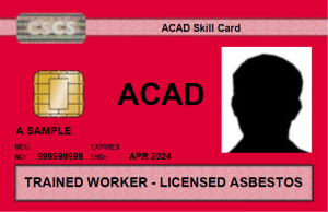 ACAD - Skillcard - Licensed Asbestos